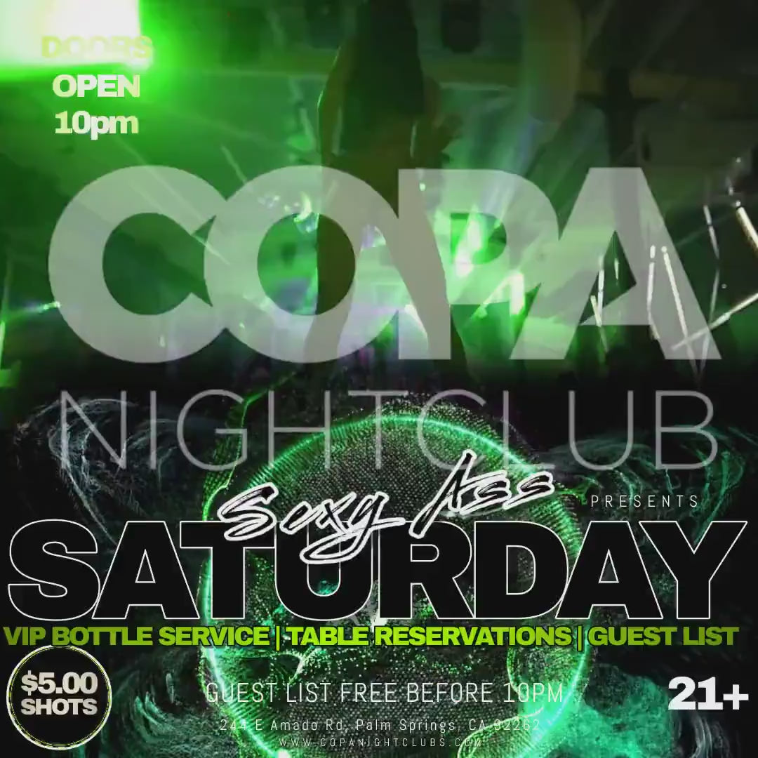 Copa Night Club Saturday Night With Special Guest Djs From All Over